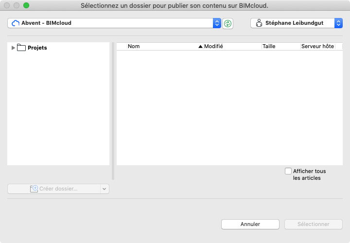 Gestion des projets et des fichiers dans BIMcloud – Base documentaire