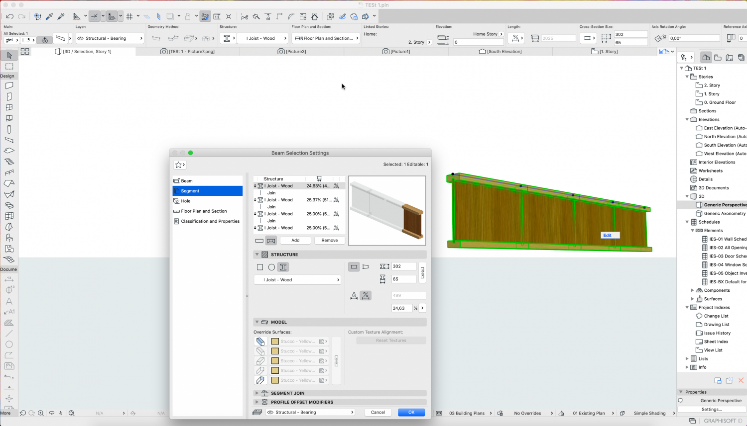 Profils paramétriques, Poteau-Poutre & Percement - Archicad Docs
