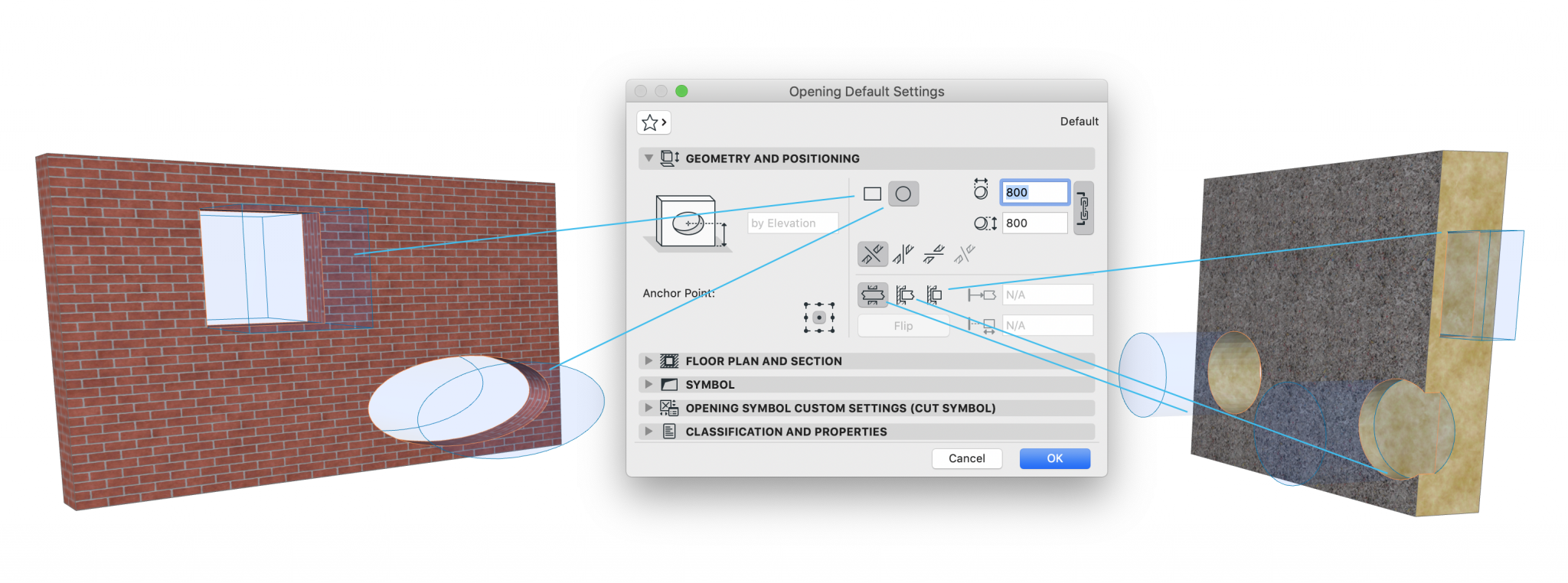Profils paramétriques, Poteau-Poutre & Percement - Archicad Docs