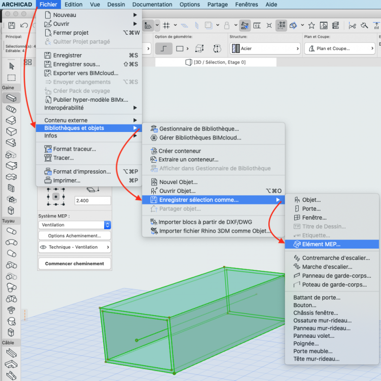 MEP Modeler intégré - Archicad Docs