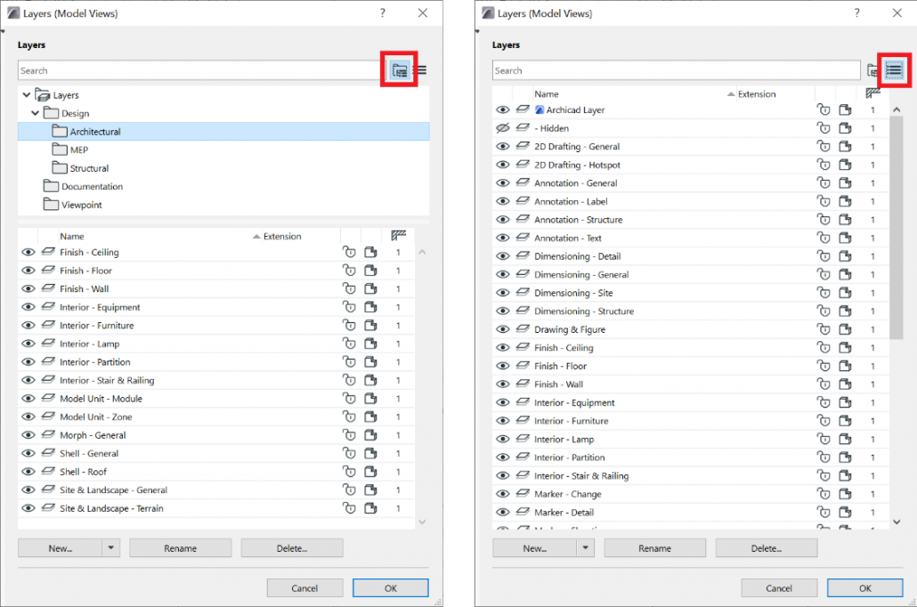 Gestion optimisée des Attributs avec hiérarchie de dossiers - Archicad Docs
