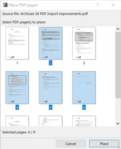 Import PDF optimisé - Archicad Docs